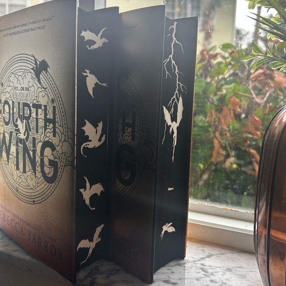 Other | Nwt Fourth Wing Gold Hardcover Fantasy Fiction Book By Rebecca ...
